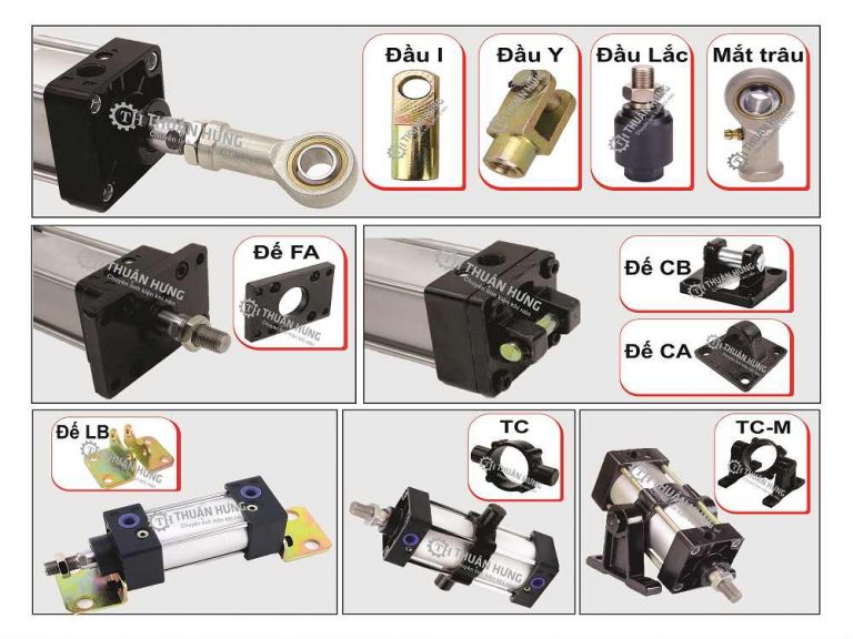 Xi Lanh Khí Nén Airtac SC50x200 (Xi Lanh Đế Vuông SC50-200)