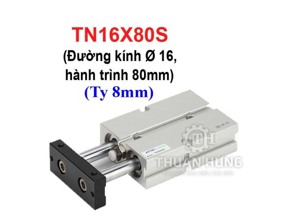 Ben hơi khí nén Airtac TN16X80S (Xi lanh 2 ty)