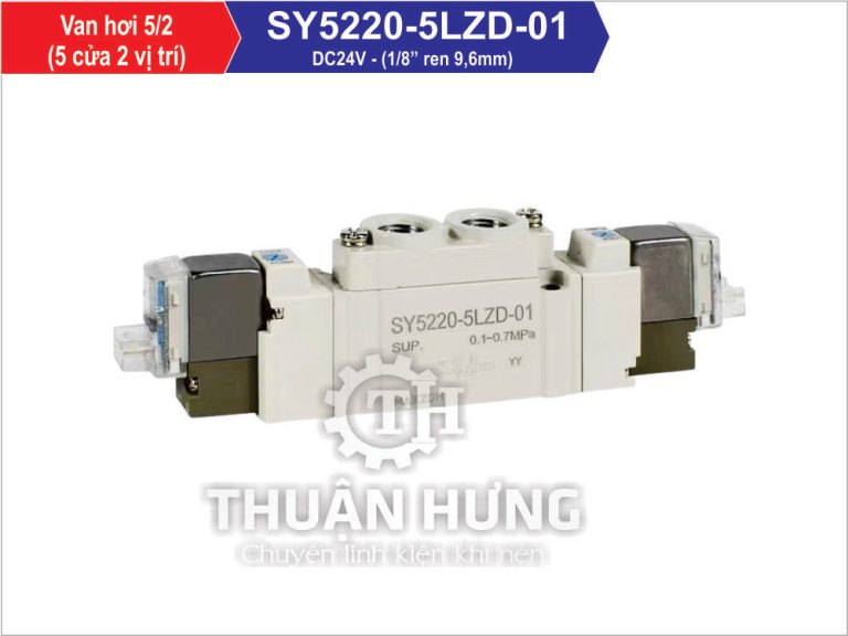 Van Điện Từ Khí Nén SMC SY5220-5LZD-01 (Van Khí Nén 5/2, Ren 9,6mm)