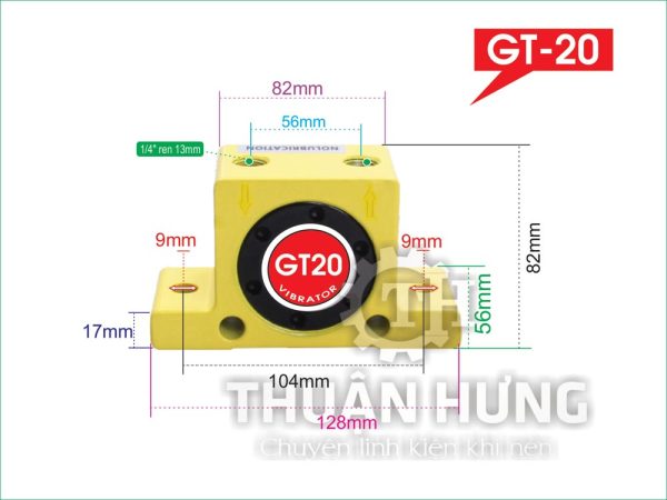 Búa Rung Khí Nén GT20 (Bộ Rung Khí Nén GT20, Ren 13mm)