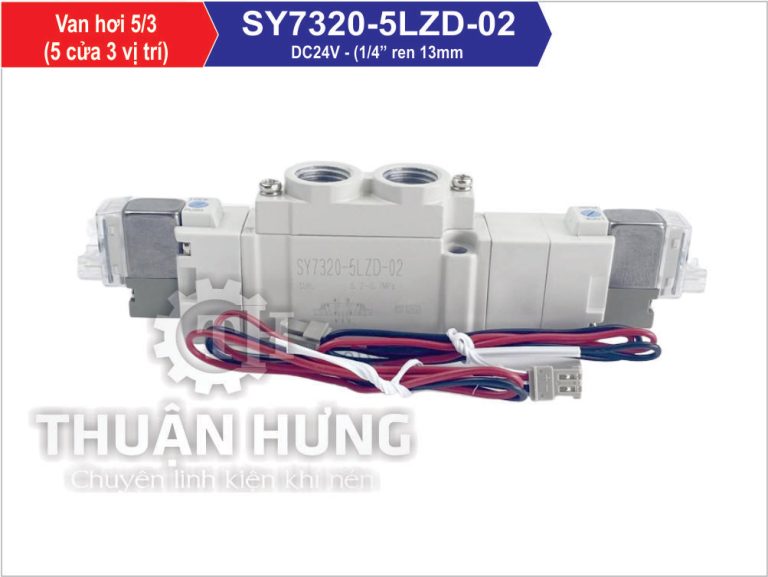 Van Điện Từ Khí Nén SMC SY7320-5LZD-02 (Van Khí Nén 5/3, Ren 13)