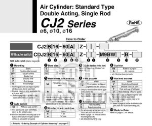 Xi Lanh Khí Nén Mini SMC CDJ2D10-10-B (Ben Hơi Mini CDJ2D10-10-B)