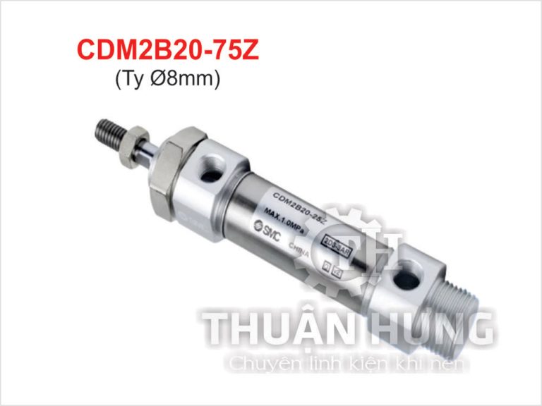Xi Lanh Khí Nén SMC CDM2B20-75Z (Loại Tiêu Chuẩn, Tác Động Kép)