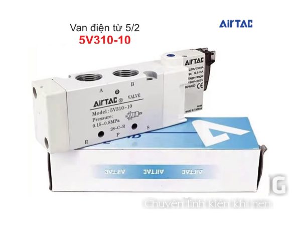 Van Điện Từ Khí Nén AIRTAC 5V310-10 (Van Khí Nén 5/2 Ren 17mm)